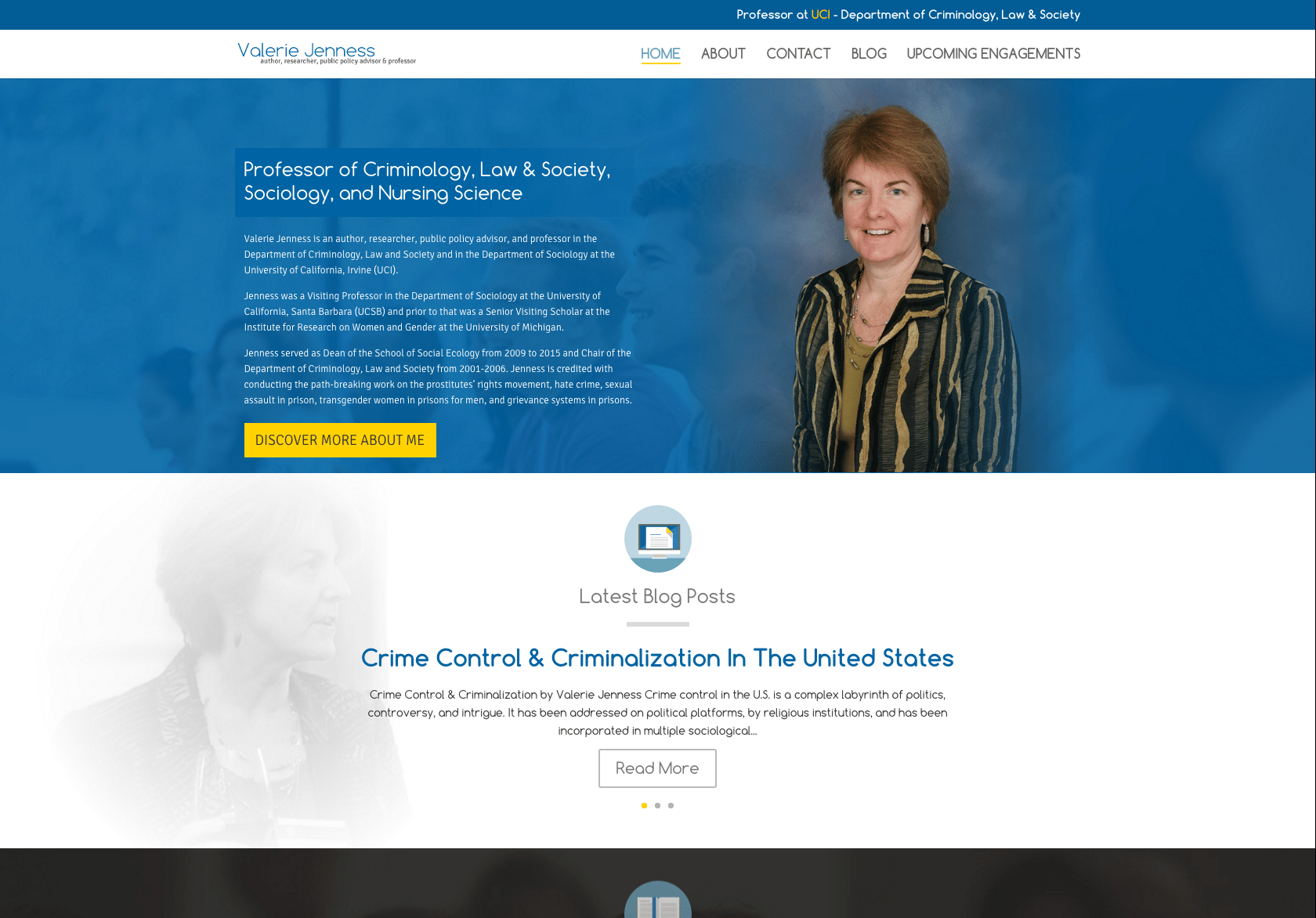 Valerie Jenness, Professor at University of California at Irvine ...